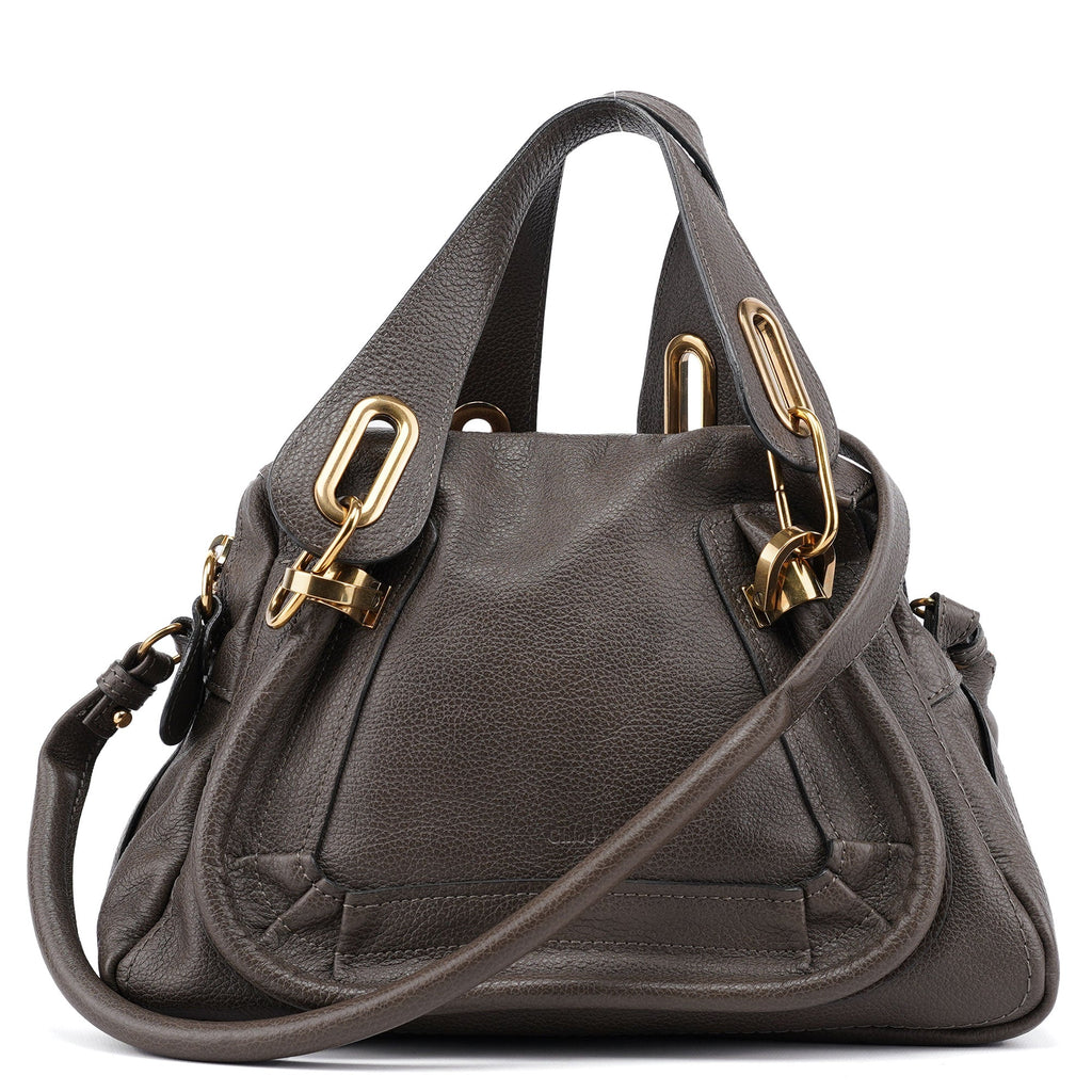 Chloé Gray Leather Paraty 2-Way Shoulder Bag – Rediscover Vintage