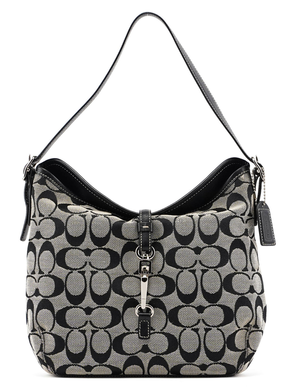 Coach 6845 Grey Signature C Clasp Hobo Shoulder Bag – Rediscover Vintage