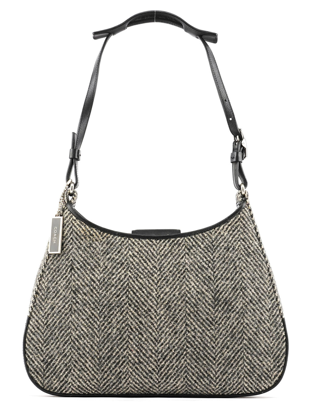 Coach Grey Herringbone Wool Shoulder Bag – Rediscover Vintage